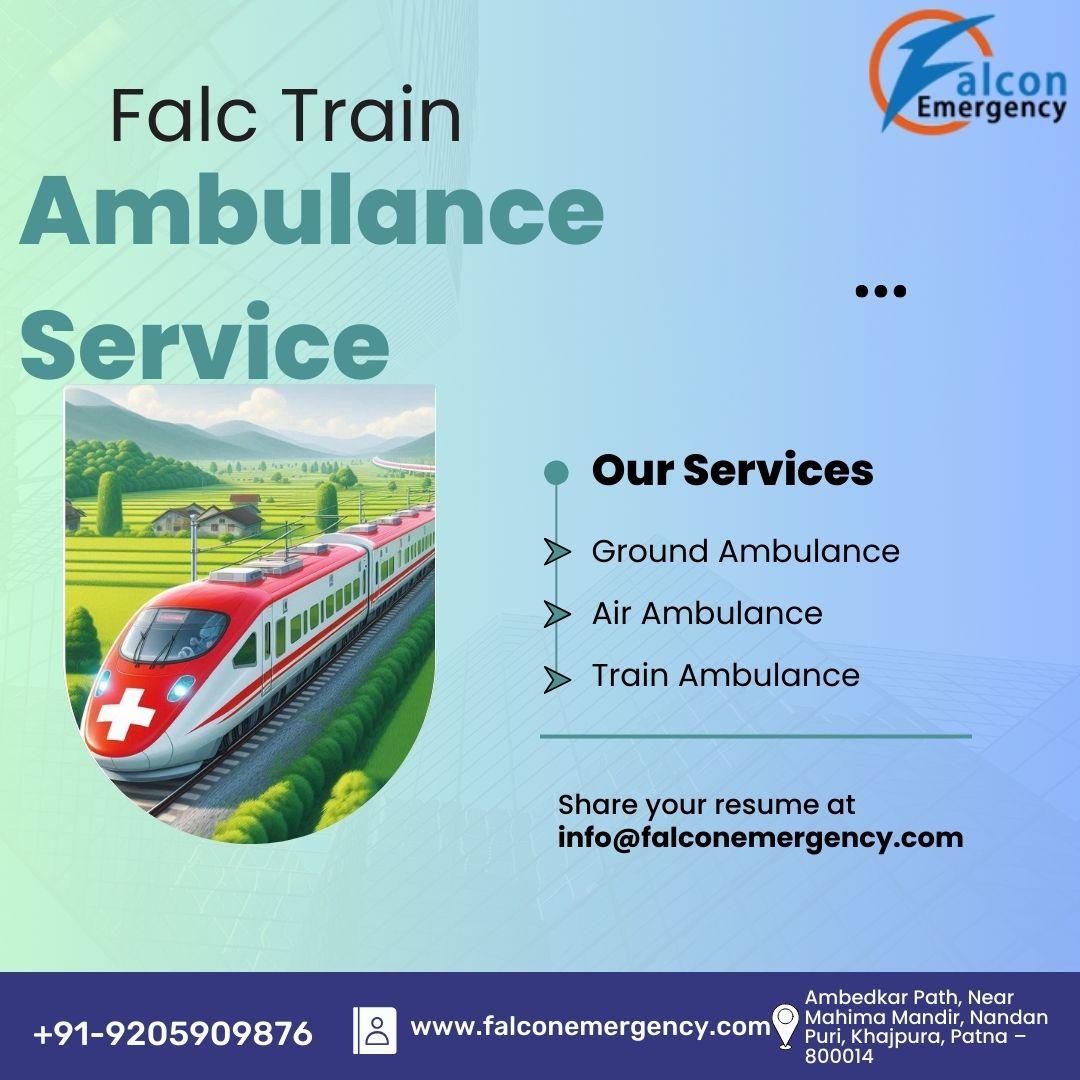 Falcon Emergency Train Ambulance Services from Patna to Delhi | Chennai ...