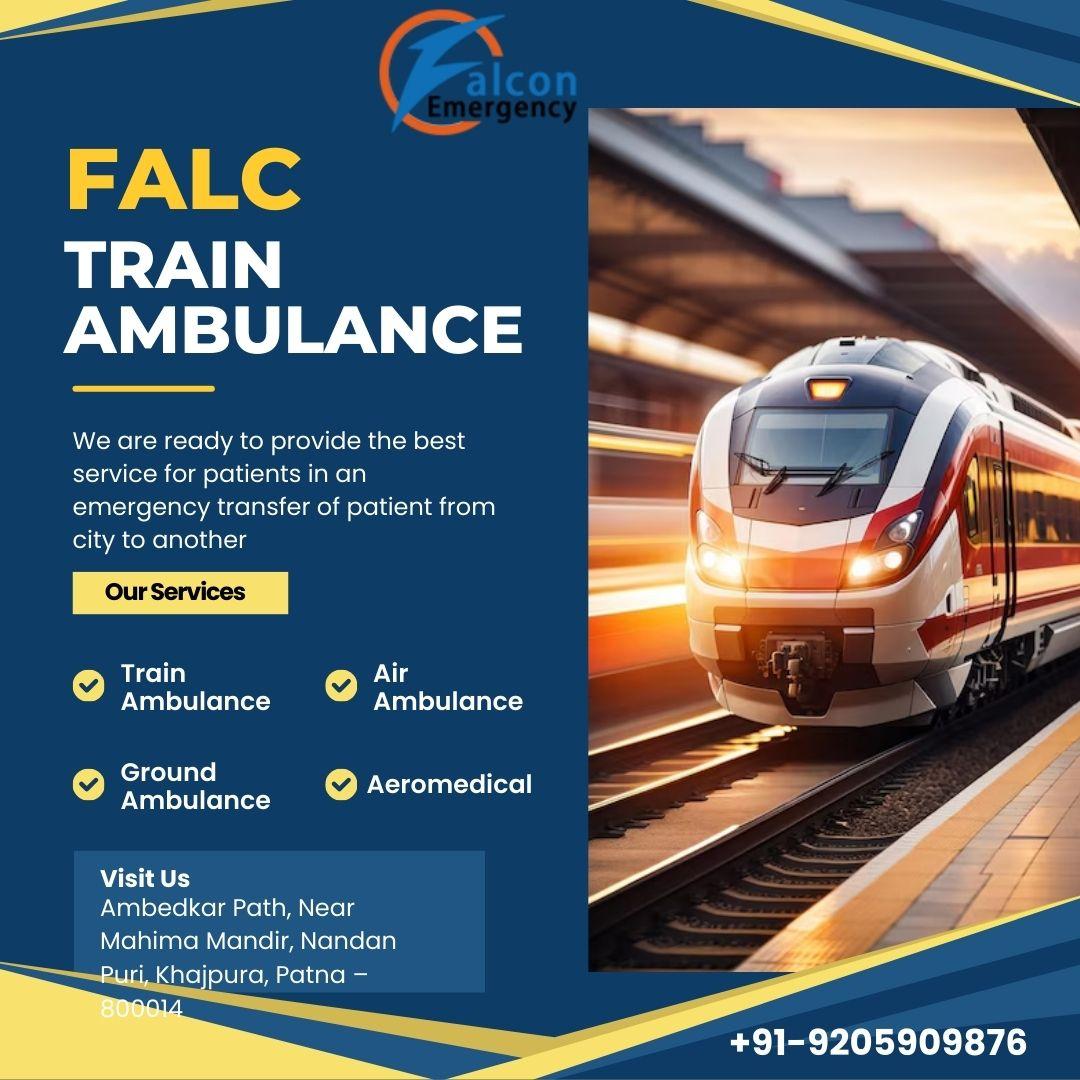 Falcon Emergency Train Ambulance Services from Patna to Delhi | Chennai ...
